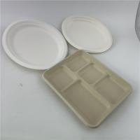 China Disposable Sugarcane Bagasse Paper Plates 6-10 Inch Biodegradable Compostable for Events & Catering for sale