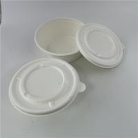 China Biodegradable Sugarcane Bagasse Pulp Sauce Cup with Lid - 350ml to 1000ml Capacity, Customizable Eco-Friendly Disposable Tableware for sale