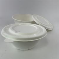 China Biodegradable Sugarcane Bagasse Pulp Sauce Cup with Lid - 350ml to 1000ml Capacity, Customizable Eco-Friendly Disposable Tableware for sale