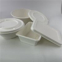 China Biodegradable Sugarcane Bagasse Pulp Sauce Cup with Lid - 350ml to 1000ml Capacity, Customizable Eco-Friendly Disposable Tableware for sale