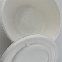 China Biodegradable Sugarcane Bagasse Pulp Sauce Cup with Lid - 350ml to 1000ml Capacity, Customizable Eco-Friendly Disposable Tableware for sale