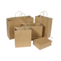 China Custom 210gsm Kraft Paper Packaging Bags with Biodegradable Recycled Material - 500pcs MOQ Available for sale