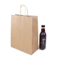 China Custom Logo Printed Kraft Paper Shopping Bag with Twisted Handle - 210gsm Coated Paper, 500pcs MOQ for sale