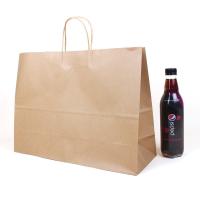 China Custom Logo Printed Kraft Paper Shopping Bag with Twisted Handle - 210gsm Coated Paper, 500pcs MOQ for sale