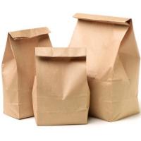 China Recycled Kraft Paper Take Away Bags 120g-250g with Custom Logo Printing for Restaurant Food Delivery Packaging for sale