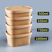 China Disposable Sugarcane Bagasse Food Container 700ml & 1000ml Capacity | Biodegradable Takeaway Box for sale