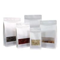 China Zipper Top Matt Laminated Kraft Paper Bag 0.28mm Thickness with 2000g Capacity for Food Packaging for sale