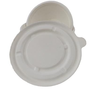 China Natural Sugarcane Pulp Biodegradable Bagasse Bowl 350ml 135mm Diameter for Dim Sum Takeaway for sale