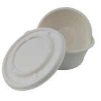 China 9oz Sugarcane Pulp Biodegradable Salad Bowl - 240ml to 1500ml Eco-Friendly Takeout Container with Matching Lid for sale