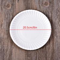 China Microwavable Biodegradable Round Paper Plates 500pcs/Box - Heat Resistant 120°C Sugarcane Bagasse for sale