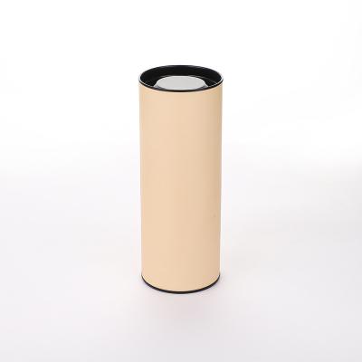 China Custom Gold Stamping Paper Composite Cans 62-99mm Cylinder Round Tube Packaging with Lid for sale