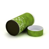 China Green Round Whole Paper Tube Packaging For Tea Packaging for sale