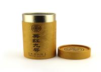 China Golden hot stamping paper tubes for tea packaging for sale