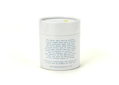 China Gloss Lamination White Cardboard Paper Tubes For Power Packaging for sale