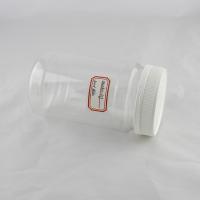 China 800ml Clear Plastic Cylinder Tubes , Gray PP Plastic Screw Lid for sale