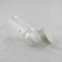 China 300ml Clear Plastic Cylinder Tubes , White PP Plastic Screw Lid for sale