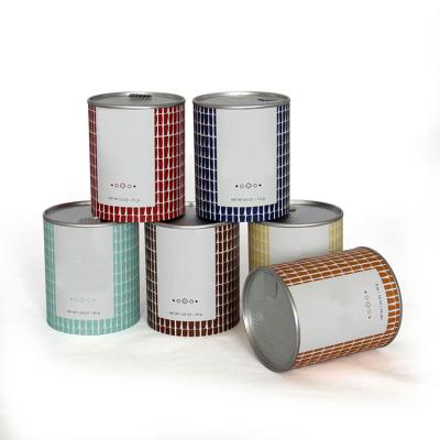 China Custom CMYK Printed Kraft Paper Tube Packaging with Aluminum Foil Lid 53-124mm for sale