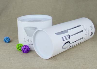 China Custom Kraft Paper Tube Packaging with White Plastic Lid 53-124mm Diameter for sale