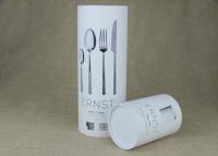China Customised Movable Plastic Lid CMYK Printing Kraft Paper Tube Packaging , Tableware Paper Cans for sale
