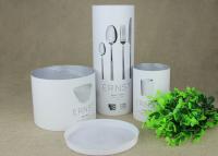 China Custom Kraft Paper Tubes with Movable PP Lids 52-126mm for Tableware Packaging for sale
