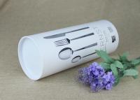 China Creative White Cardboard Paper Composite Cans with different sizes for Knife and Fork for sale