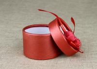 China Custom Labeling Red Wedding Ribbon Mini Carboard Paper Cans Packaging for sale