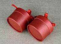 China Red Mini Cardboard Paper Cans Packaging with Ribbon and Tag for sale