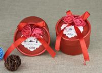 China Cardboard Tube Packaging Cute Paper Wedding Candy Box With Ribbon for sale