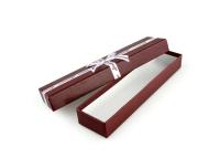 China Red Recycled Paper Jewelry Gift Boxes with Ribbon for Necklace and Pen 5000pcs MOQ for sale