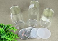 China Standard Clear Plastic Cylinder , Eco-friendly Aluminum Easy Open Jars for sale
