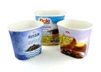 China Oval Ice Cream Paper Tube Packing with PE Cap for Dry Food Cookie Chocolate 300g Double PE for sale