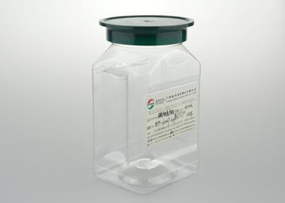 China Food Grade Clear PET Jar 410ml with Green Lid for Liquid Dry Food Storage for sale
