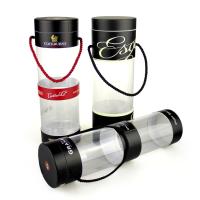 China Customised CMYK Color Wine Glass Packaging  PVC  Paper Box With Handle for sale