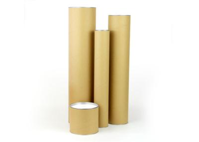 China Movable Metal Cap Paper Composite Cans 99mm Diameter Custom Height Packaging Tubes for sale