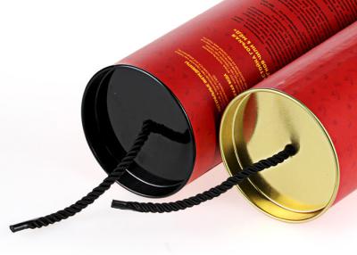 China Creative Wine Paper Tube Packaging With Red Art Paper / Custom Logo Printing for sale