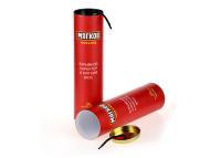 China Custom Paper Tube Packaging Cardboard Tube with Metal Movable Lid 52-126mm Diameter for sale