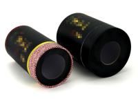 China Cylindrical Black Paper Tubes Round Clear Window Coffee Bean , Tea Packaging for sale