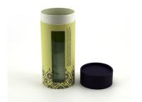 China Opening Rolled Edge Print Paper Tube Packaging with Transaparent Window for sale