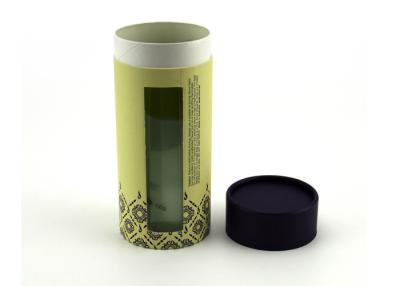 China Opening Rolled Edge Print Paper Tube Packaging with Transaparent Window for sale
