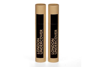 China Luxury Brown Round Perfume Bottle Box Paper Tube 50mm Diameter with Movable Paper Lid for sale