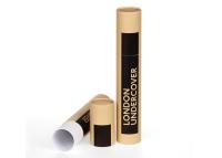 China Luxury Brown Round Perfume Bottle Box Paper Tube 50mm Diameter with Movable Paper Lid for sale