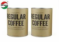 China Foil Lined Silver Movable Cover Paper Canister 99mm Diameter for Coffee Packaging with FDA-SGS Certification for sale