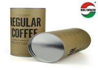 China Foil Lined Silver Movable Cover Paper Canister 99mm Diameter for Coffee Packaging with FDA-SGS Certification for sale