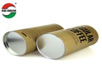 China Foil Lined Silver Movable Cover Paper Canister 99mm Diameter for Coffee Packaging with FDA-SGS Certification for sale