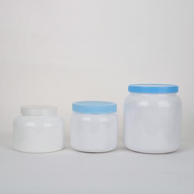 China White PET Plastic Jar 117mm Height 400g 1KG with Food Safety Certificate for sale