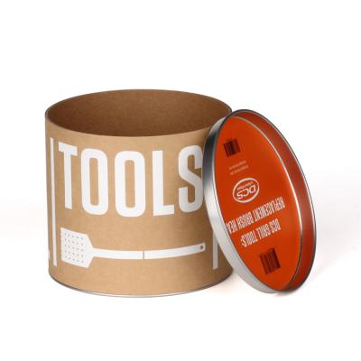 China Custom Kraft Paper Tube Packaging with Metal Cap 16mm to 150mm Diameter for sale