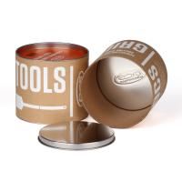 China Offest Print Candle Canister Iron Cap Cardboard Paper Packaging for sale