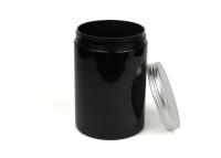 China 250ml Aluminium Screw Lid Clear PET Jar for Food Storage 63mm Diameter for sale