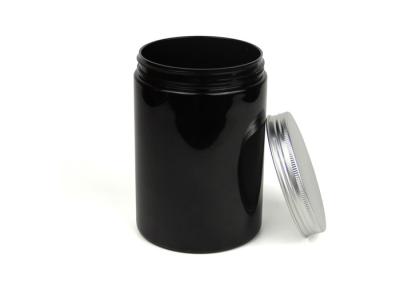 China 250ml Aluminium Screw Lid Clear PET Jar for Food Storage 63mm Diameter for sale