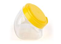 China Round Clear Pet Jars Food Grade Container with Handling Cap for sale